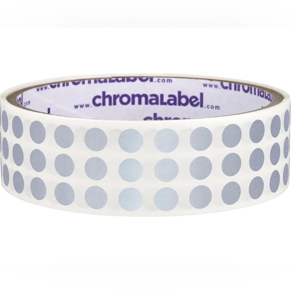 chromalabel | Other | Chromalabel 4 Inch Circle Sticker Labels 80 Sticky Dots Roll Metallic ...